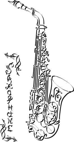 Saxophone Drawing Vector Images (over 2,900)
