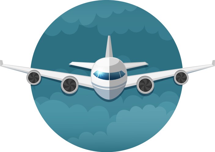 Airplane Top View Icon Royalty Free Vector Image
