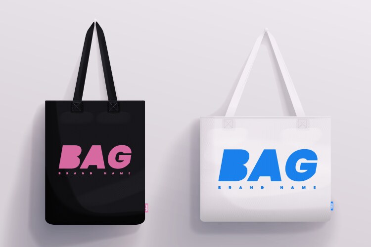 Realistic hand bags set Royalty Free Vector Image