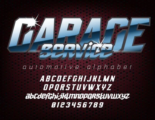 Automotive Font Vector Images (over 6,400)