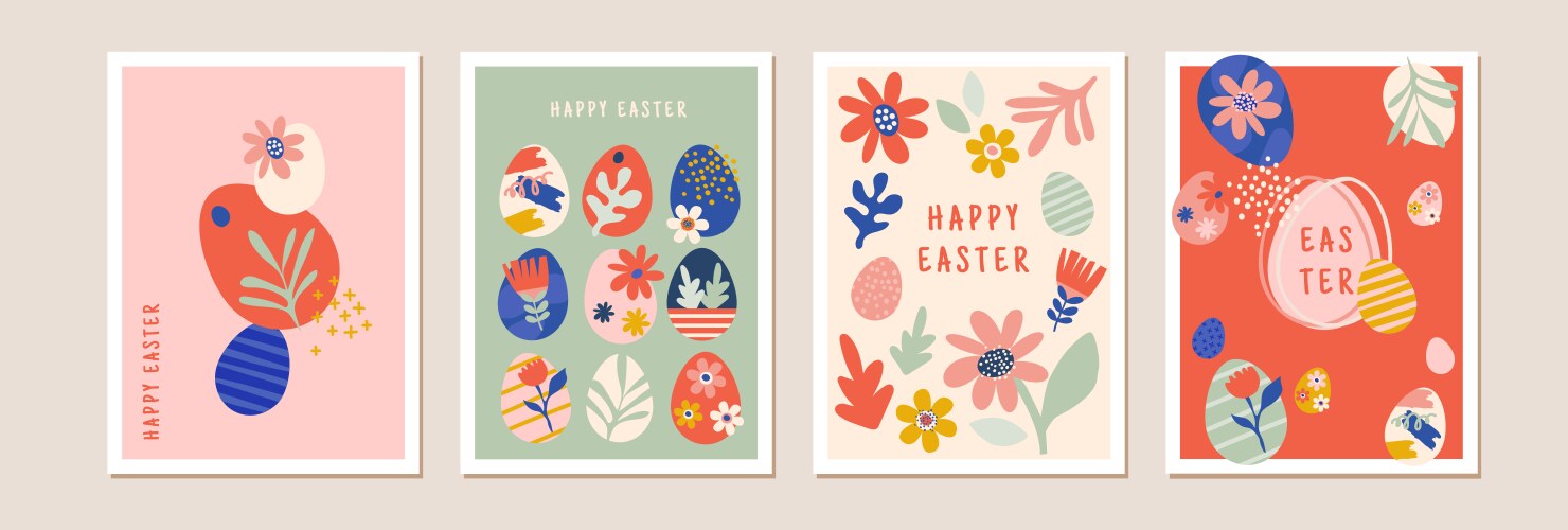 Happy easter decorated geometric style Royalty Free Vector