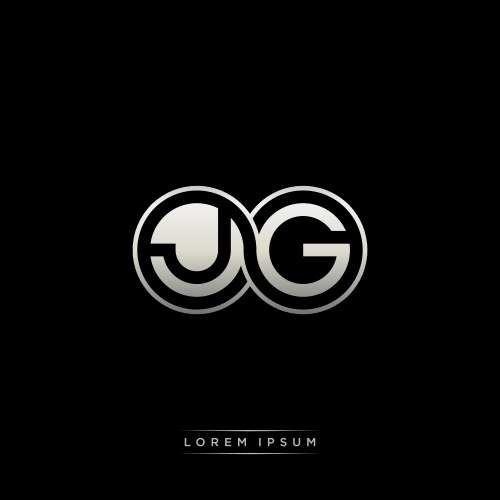 Jj initial letter split lowercase modern monogram Vector Image