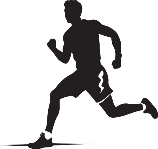 Urban stride man running icon fitness pursuit Vector Image