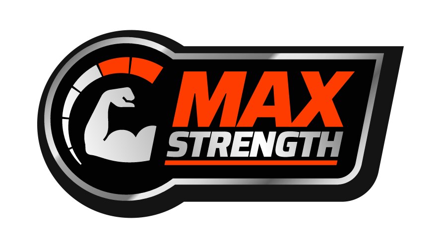 Maximum strength logo icon badge Royalty Free Vector Image