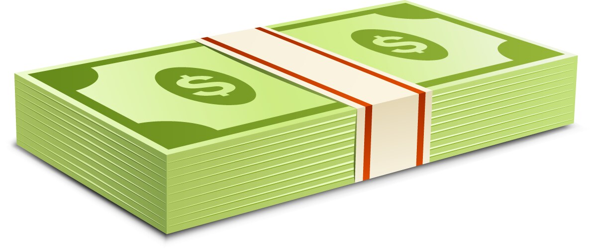 Stack of money Royalty Free Vector Image - VectorStock