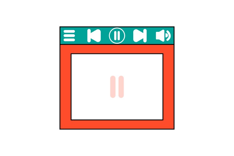 Vlog video frame sticker set Royalty Free Vector Image