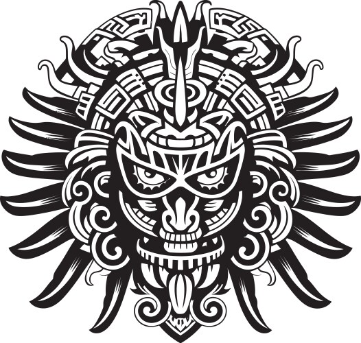 Legendary aztec deity quetzalcoatl symbol icon Vector Image