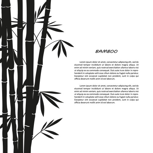 Black Bamboo Pattern Royalty Free Vector Image
