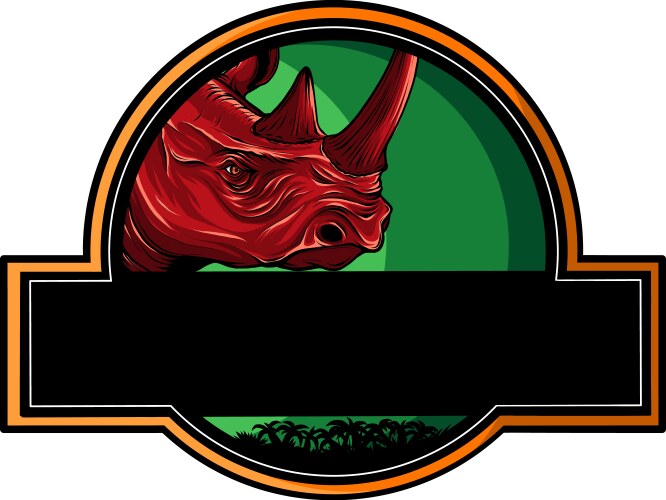 Colorful head rhino design Royalty Free Vector Image