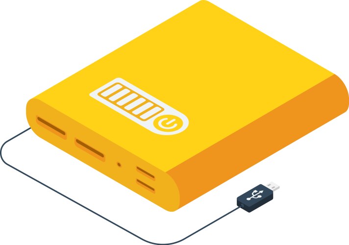 Simple power bank Royalty Free Vector Image - VectorStock