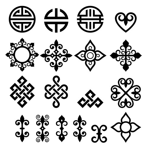 Mongolian Pattern Vector Images (over 830)