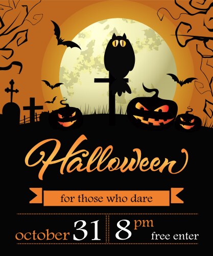 Happy halloween poster Royalty Free Vector Image