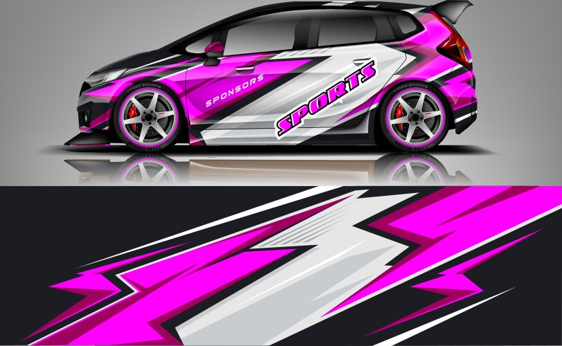 Car decal wrap design Royalty Free Vector Image
