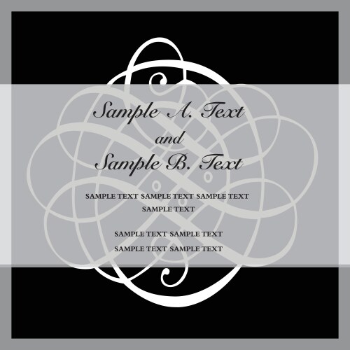 Elegant black and white floral frame Royalty Free Vector