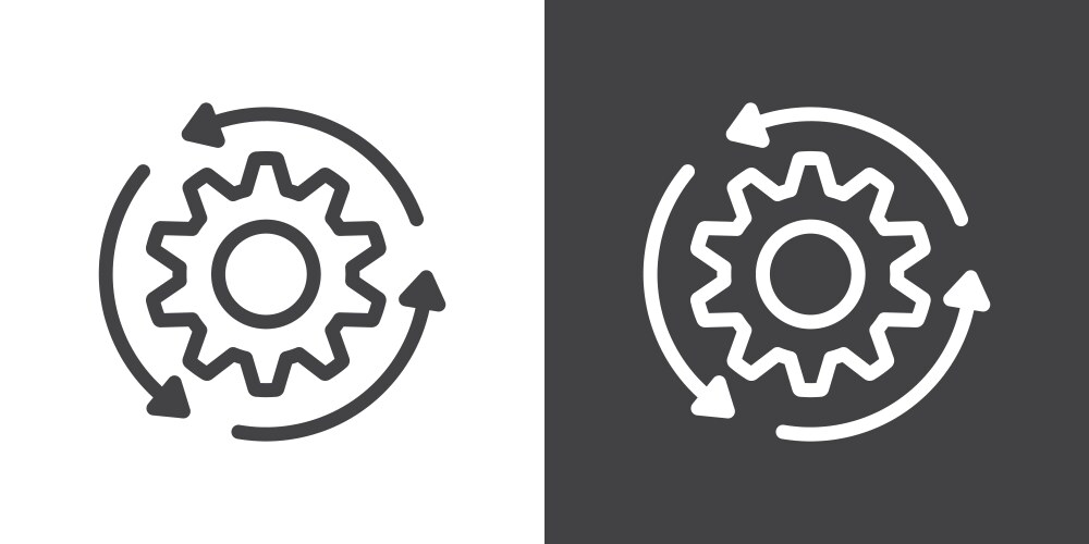 Loading process update icon mark in filled style Vector Image