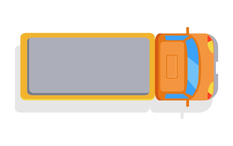 Modern vehicle transport top view icons set Vector Image