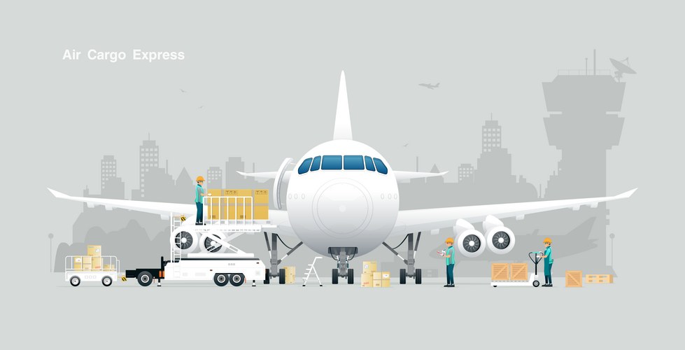 Airport Cargo Loading – Royalty-Free Vector | VectorStock