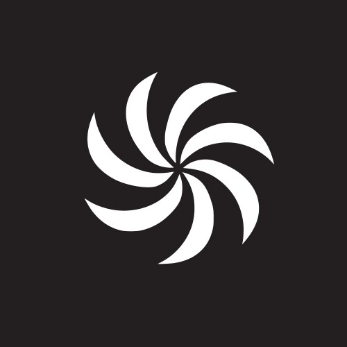 Wind spinner - black and white Royalty Free Vector Image