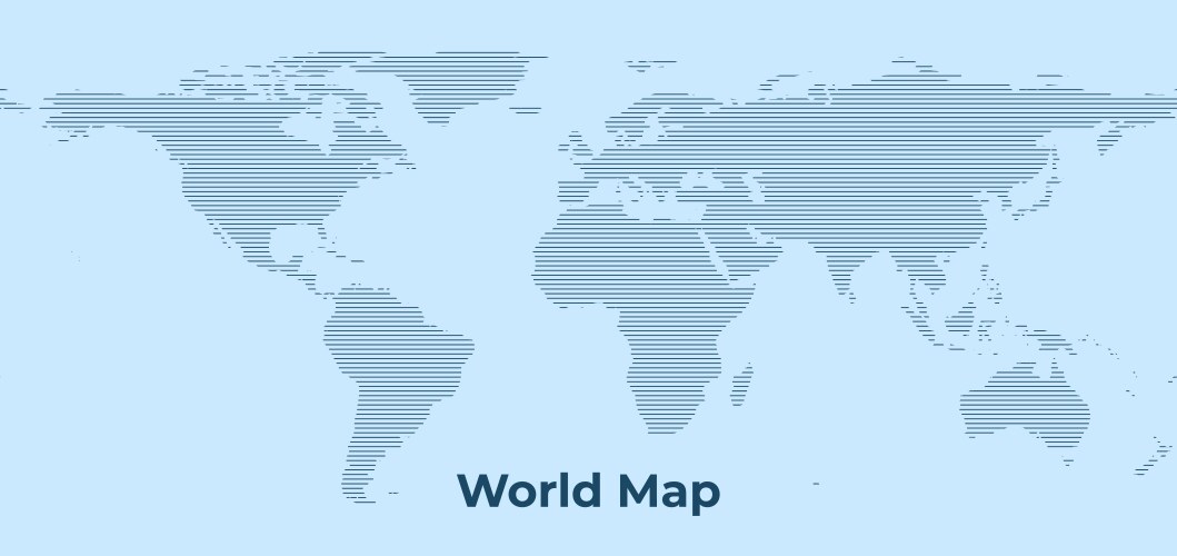 World map background with dot pattern - global Vector Image