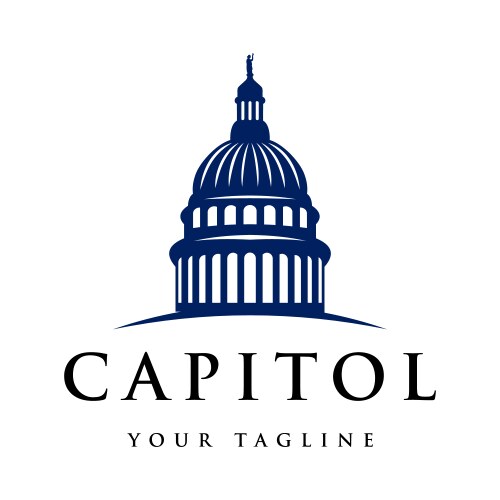 Capitol logo design Royalty Free Vector Image - VectorStock