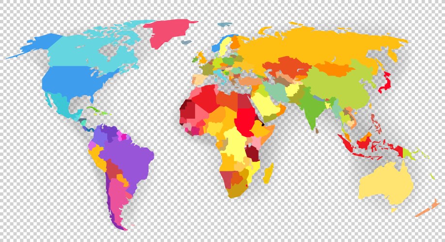 World Map Transparent Vector Images (over 5,400)