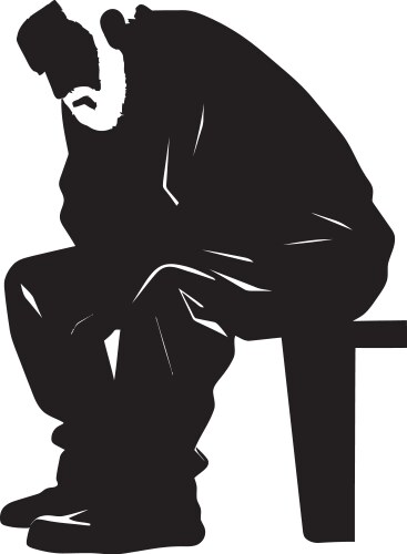 Sorrows shadow iconic emblem of loss twilight Vector Image
