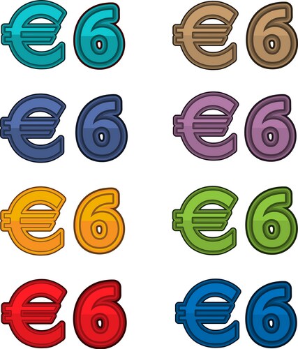 Euro 6 Vector Images & Graphics for Commercial Use | VectorStock