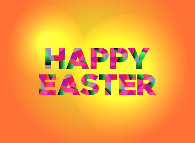 Happy easter typography bunny egg Royalty Free Vector Image