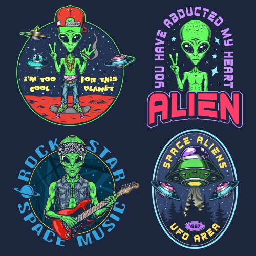Bad alien Royalty Free Vector Image - VectorStock