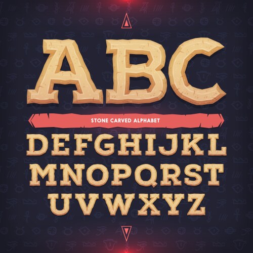Carved Font Vector Images (over 1,300)