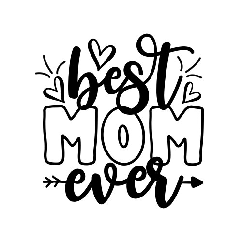 Mom day text lettering phrase for poster greeting Vector Image