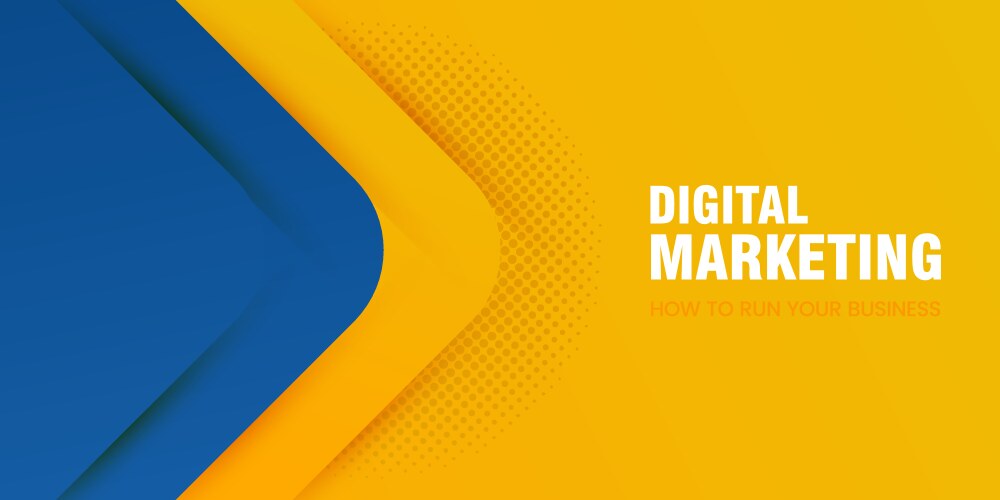 A bright yellow blue poster design stands out Vector Image