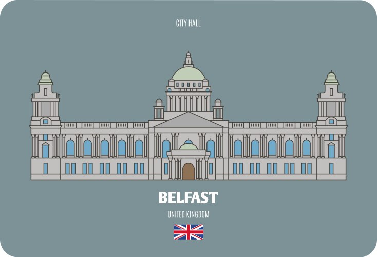 Belfastthe most famous buildings of the city Vector Image
