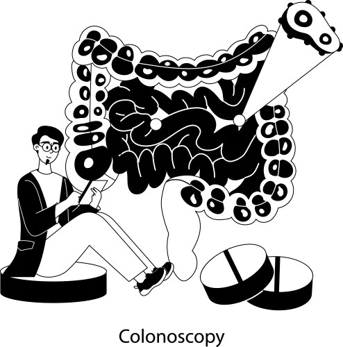 Colonoscopy Royalty Free Vector Image - VectorStock
