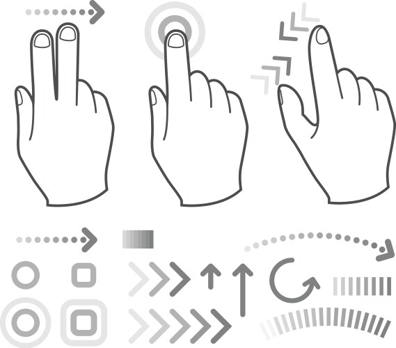 Click Symbol Touch Vector Images (over 18,000)