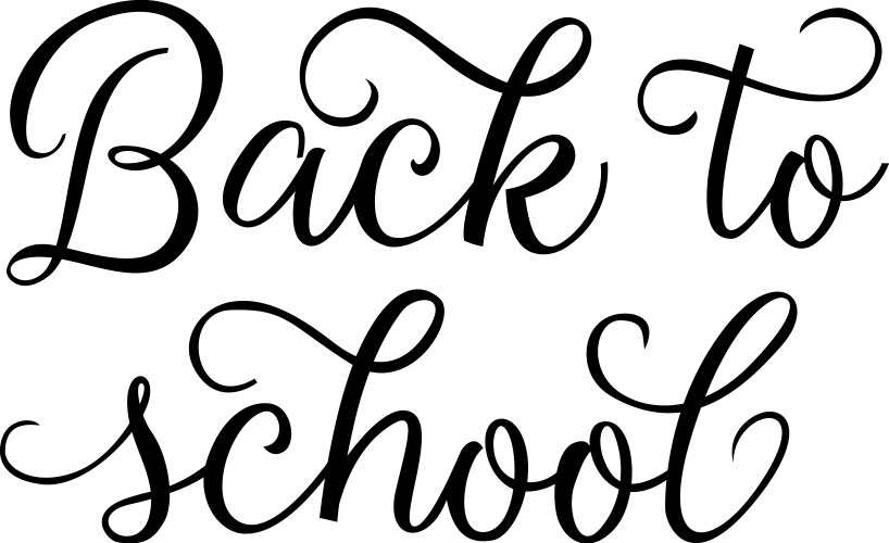 Back to school hand written lettering calligraphy Vector Image