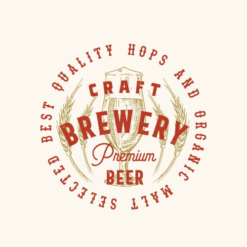 Beer brewery emblems Royalty Free Vector Image