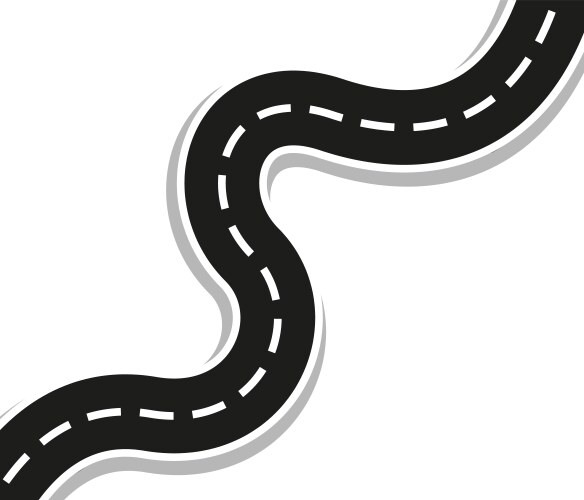 Winding Road Drawing Winding Road Winding Road With Yellow Lines