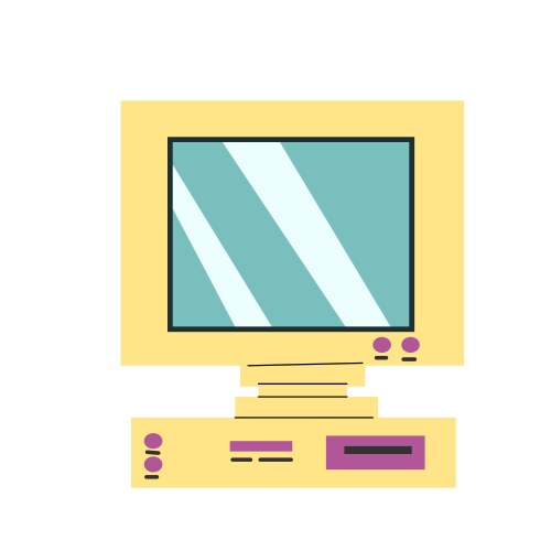 90s retro element clock watch or 80s y2k Vector Image