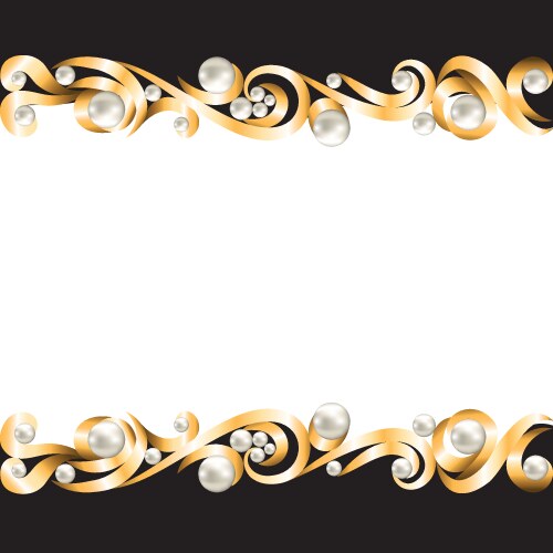 Gold jewelry frame Royalty Free Vector Image - VectorStock
