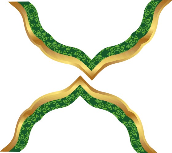 Islamic corner decoration Royalty Free Vector Image