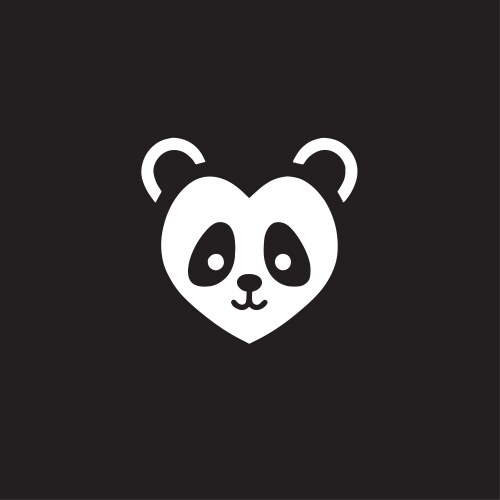 Panda - minimalist and simple silhouette Vector Image