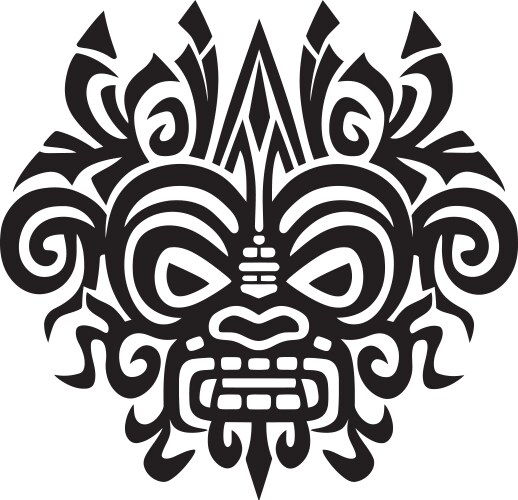 Tribal treasures dayak pattern icon symbolizing Vector Image