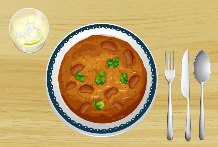 Rice dish Royalty Free Vector Image - VectorStock