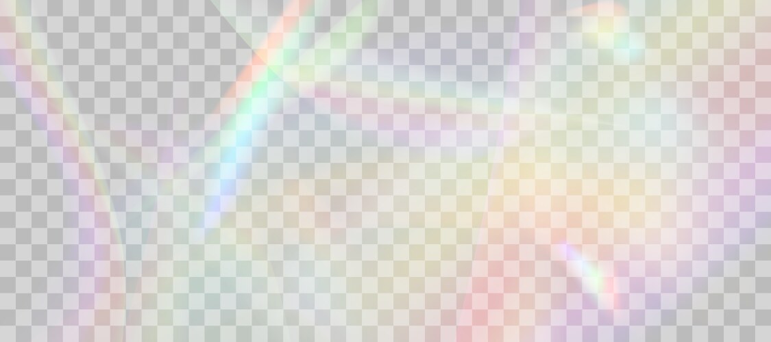 Blurred rainbow refraction overlay effect light Vector Image
