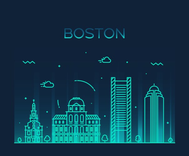 Boston Skyline Vector Images (over 470)