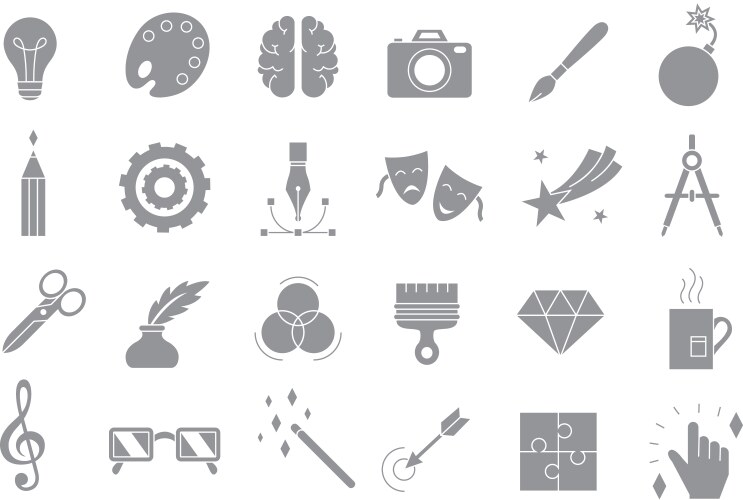Icons art Royalty Free Vector Image - VectorStock