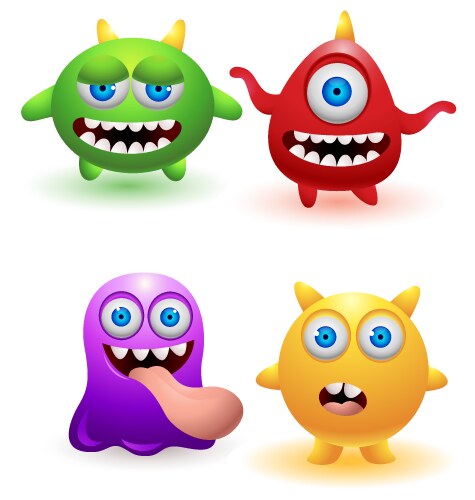 Toothy monster Royalty Free Vector Image - VectorStock