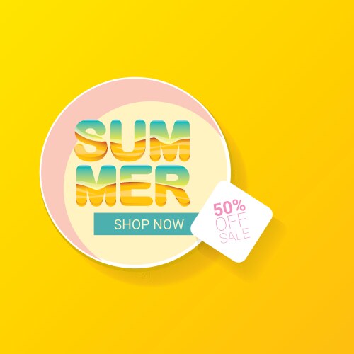 Special offer summer label design template Vector Image
