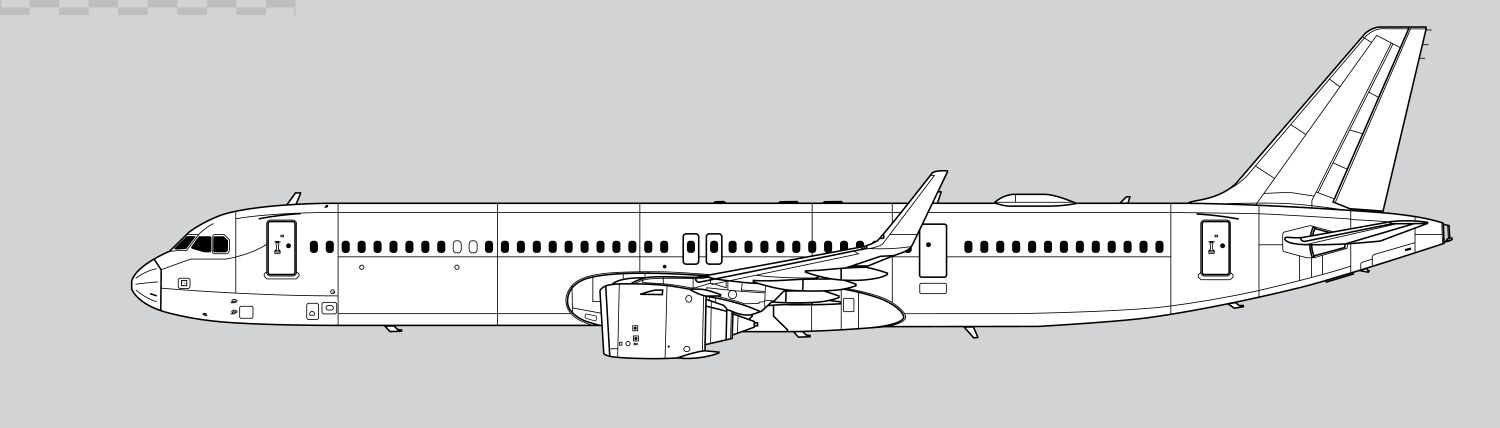 Airbus a320 neo Royalty Free Vector Image - VectorStock